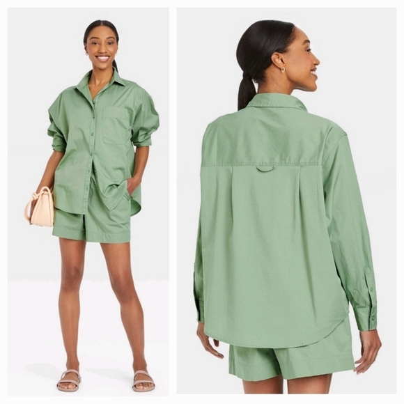 Ava & Viv | Tops | Ava Viv Oversize Buttondown Shirt Elegant Wear ...